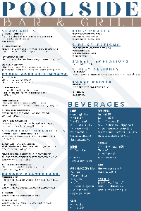 Silver Creek Valley Country Club - Pool Bar & Grill Menu
